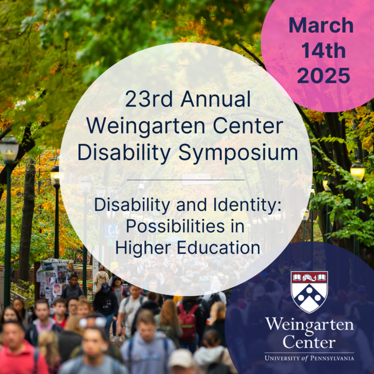 Disability Symposium – Weingarten Center